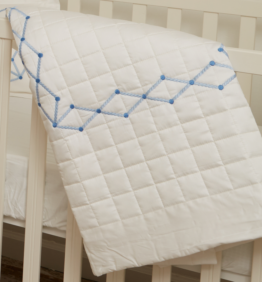 Blue Diamond Coverlet | Made in Italy by Cocolino – Cocolino Nursery ...