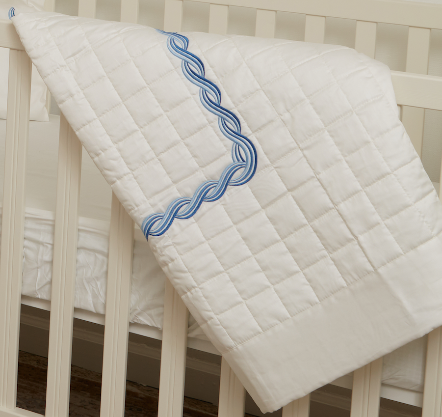 Blue Rope Coverlet | Made in Italy by Cocolino – Cocolino Nursery Products